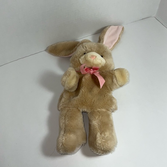 Toys | Bunny Rabbit Plush Puppet Mattel Emotions Beige Soft Bunny Hand ...